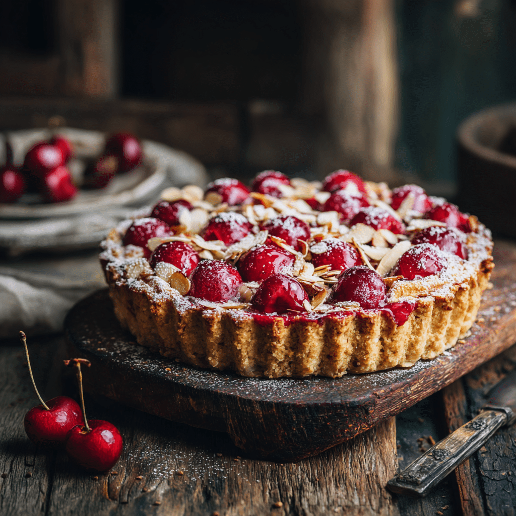 Cherry Almond Tart Recipe — Elegant Dessert with a Nutty Twist
